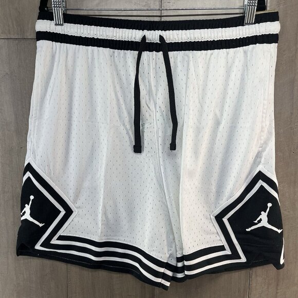Nike | Shorts | Nike Jordan Drifit Diamond Mesh Basketball Shorts White ...